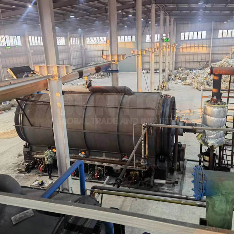 Planta de pirólisis de residuos plásticos - máquina de carbonización ...